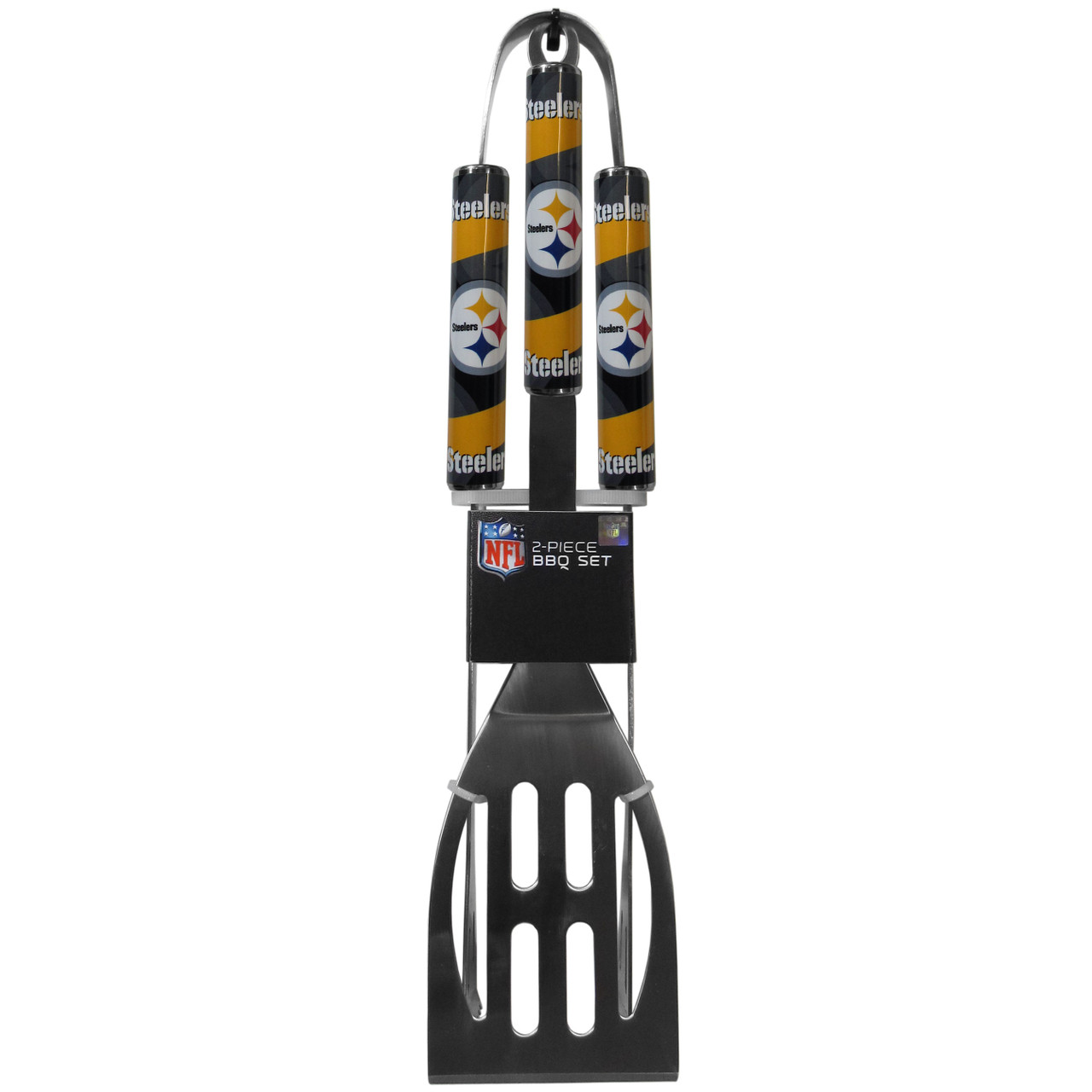 Pittsburgh Steelers 2 pc Steel BBQ Tool Set - Dragon Sports