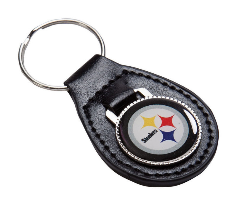 Pittsburgh Steelers Leather Key Fob Keychain - Dragon Sports