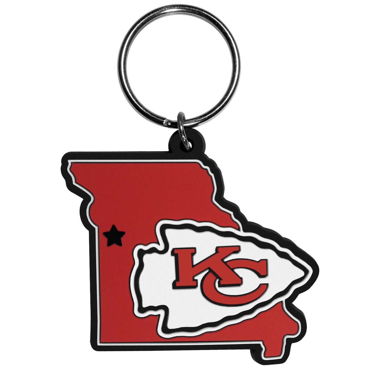 Kansas City Chiefs NFL Home State Flex Key Chain - Dragon Sports