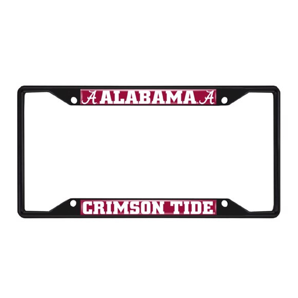 Alabama Crimson Tide Black Metal License Plate Frame - Dragon Sports
