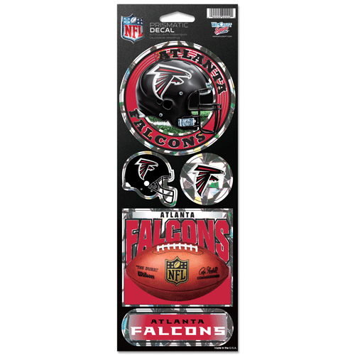 Atlanta Falcons NFL Prismatic Decal Sticker Set - Dragon Sports