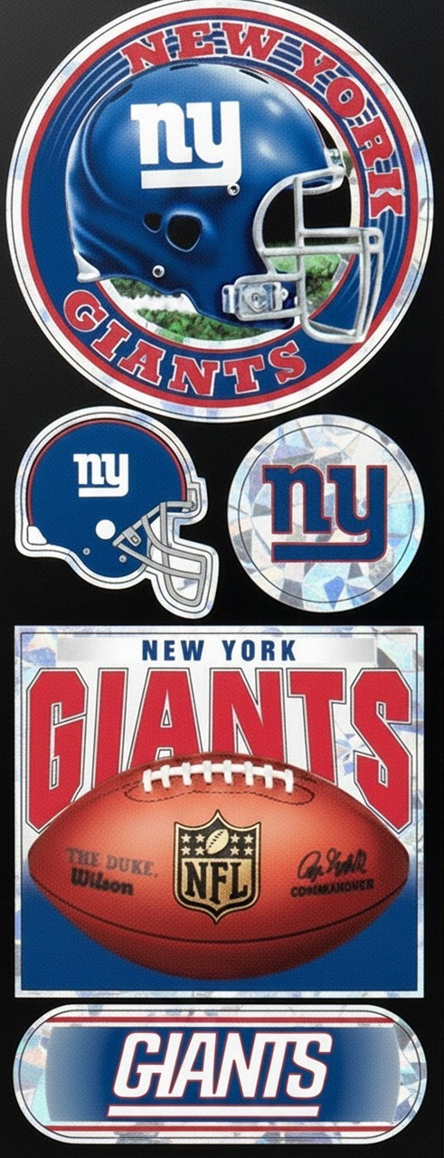 New York Giants NFL Prismatic Decal Sticker Set - Giants Logo ...