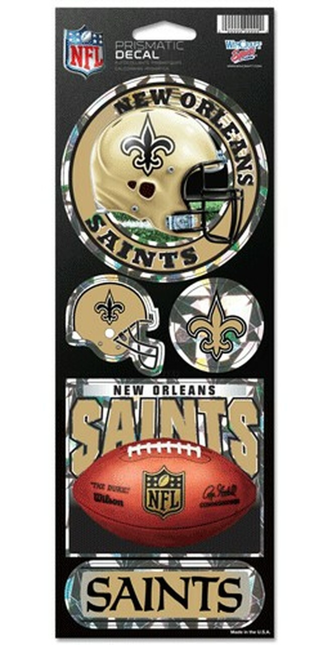 New Orleans Saints NFL Prismatic Decal Sticker Set - Dragon Sports