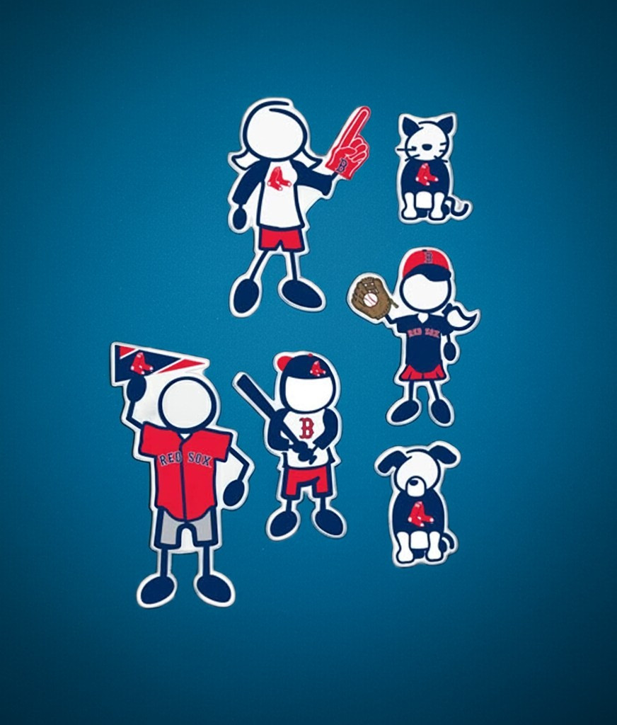 Boston Red Sox MLB Family Decal Sticker Set - 6‑Piece Vinyl Pack ...