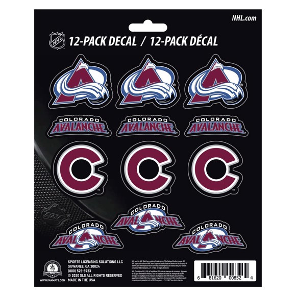 Colorado Avalanche NHL Mini Decals - Dragon Sports