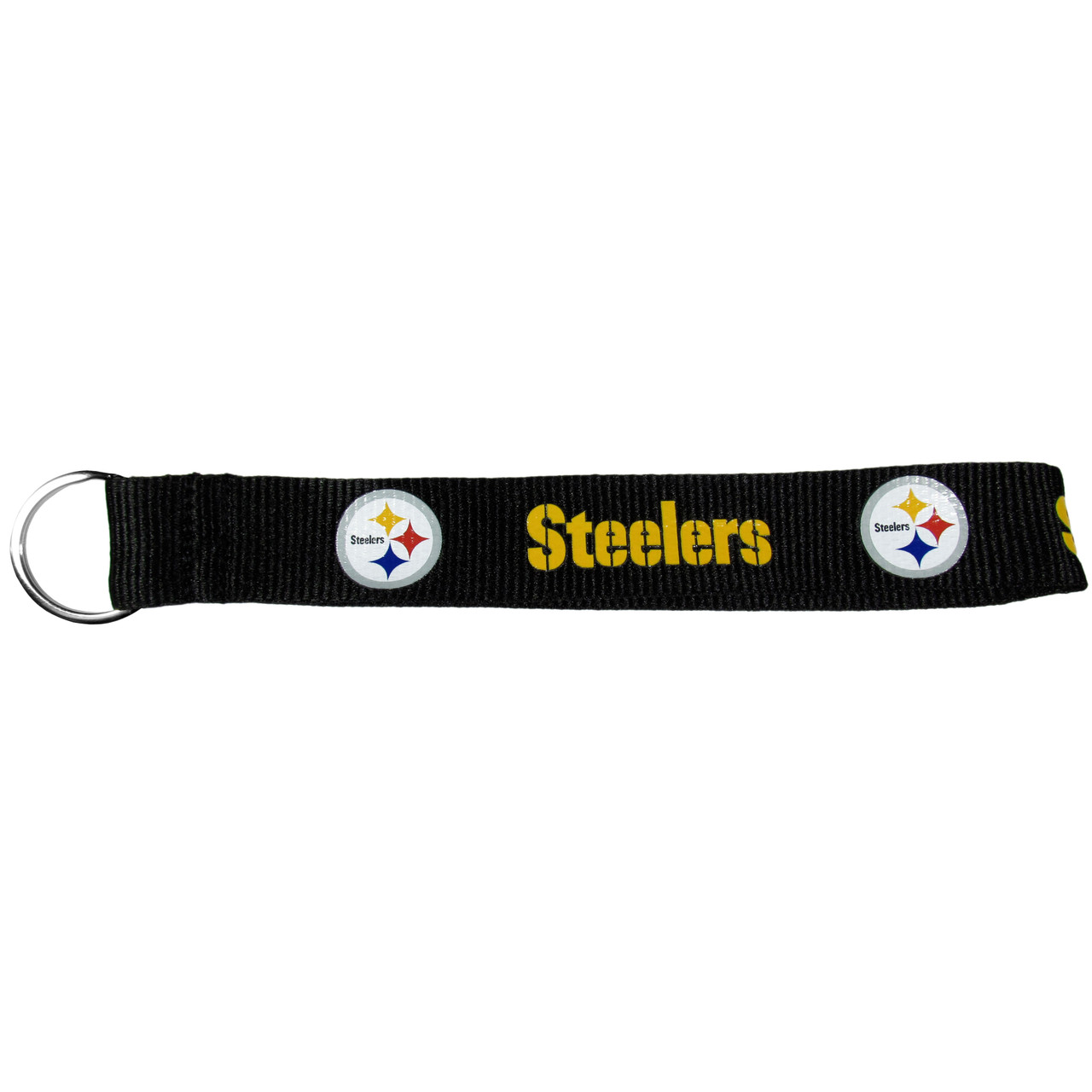 Pittsburgh Steelers NFL Logo Wrist Strap Lanyard Key Chain - Dragon Sports