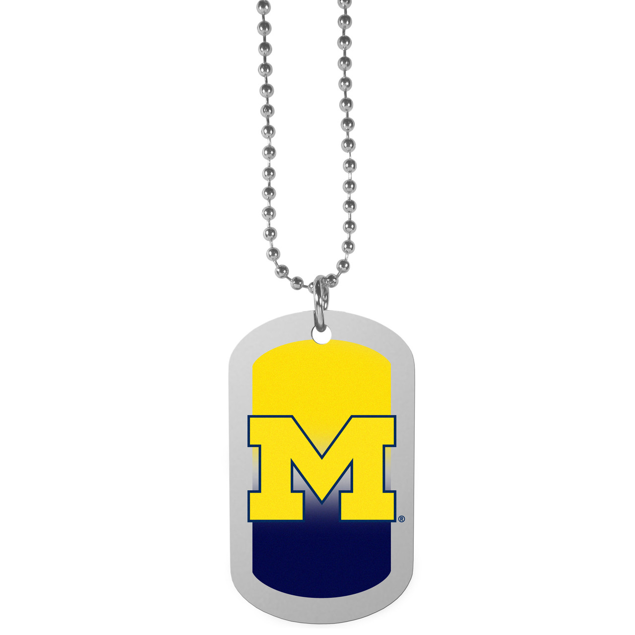 Michigan Wolverines Logo Color Tag Necklace - Dragon Sports