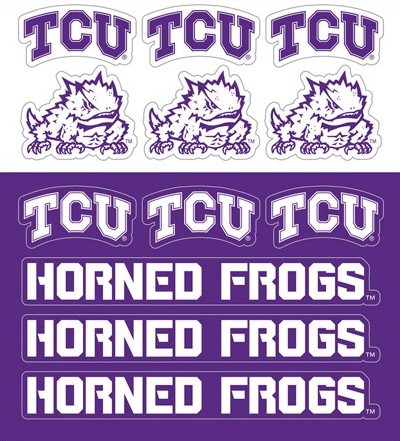 TCU Horned Frogs NCAA Team Logo Mini Decals - Dragon Sports
