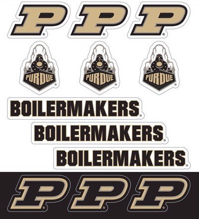 Purdue Boilermakers NCAA Team Logo Mini Decals - Dragon Sports