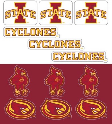 Iowa State NCAA Team Logo Mini Decals - Dragon Sports