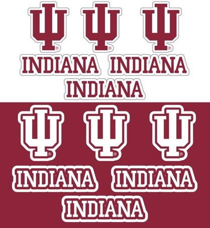 Indiana Hoosiers NCAA Team Logo Mini Decals - Dragon Sports