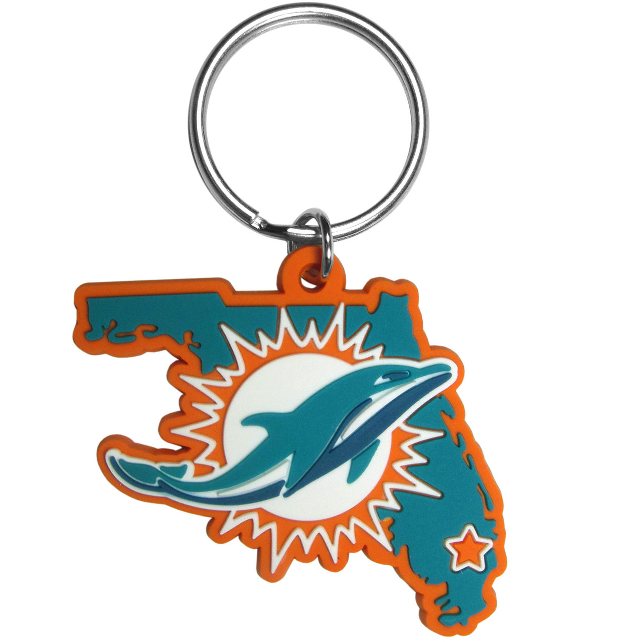 Miami Dolphins NFL Home State Flex Key Chain - Dragon Sports
