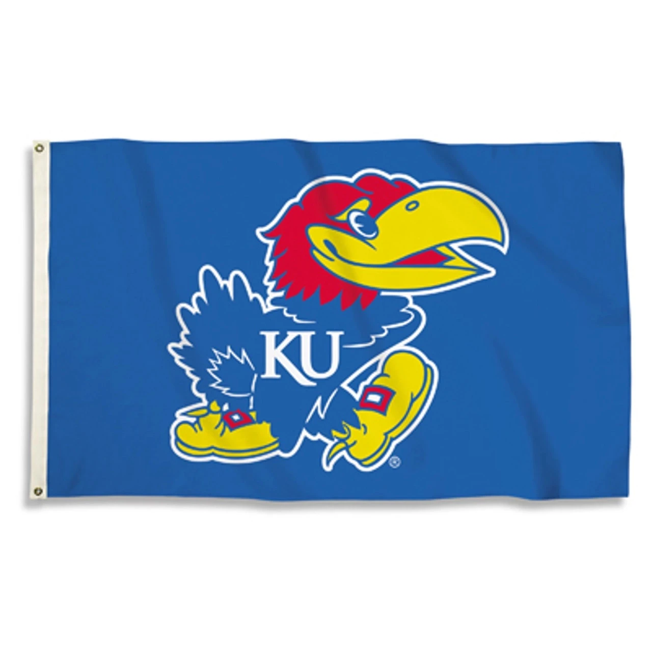 Kansas Jayhawks NCAA Mascot Logo Flag - Dragon Sports