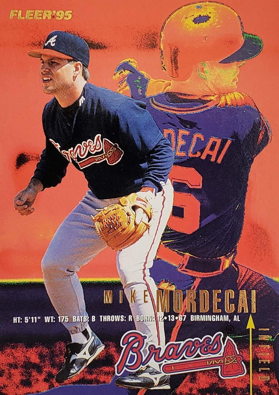 Mike Mordecai - Atlanta Braves - 1995 Fleer Card #U-92 - Dragon Sports