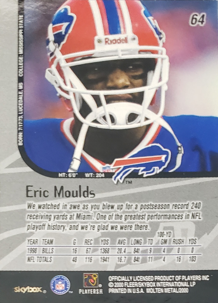 Eric Moulds - Buffalo Bills - 1999 Molten Metal Skybox Card #64 ...