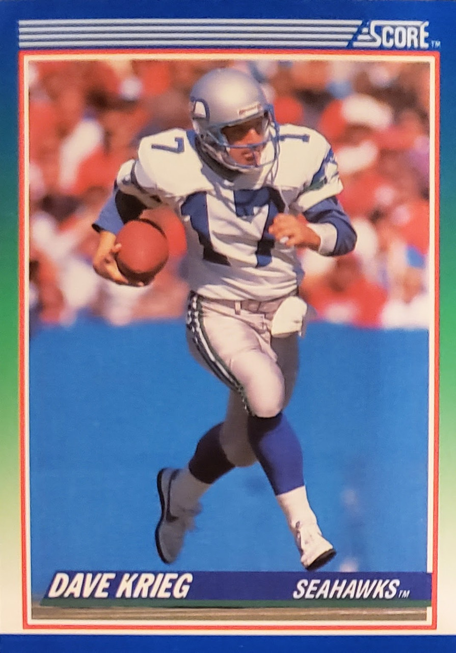 Dave Krieg - Seattle Seahawks - 1990 Score Card #61 - Dragon Sports