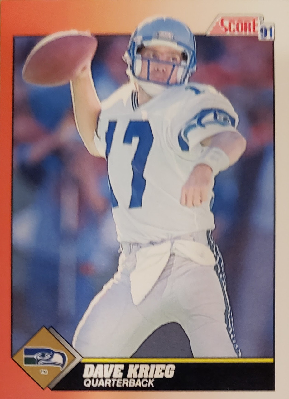 Dave Krieg - Seattle Seahawks - 1991 Score Card #362 - Dragon Sports