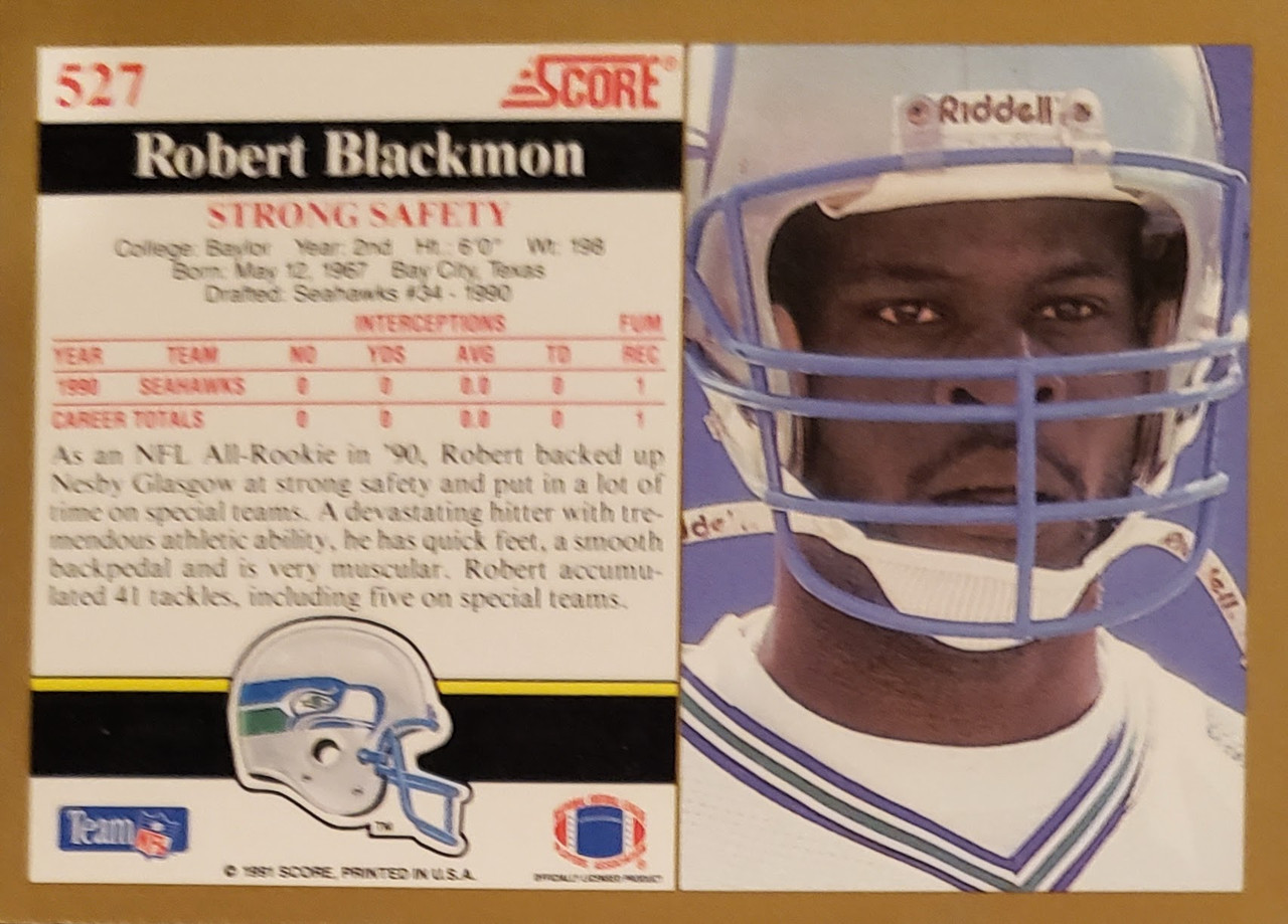 Robert Blackmon- Seattle Seahawks - 1991 Score Card #527 - Dragon Sports