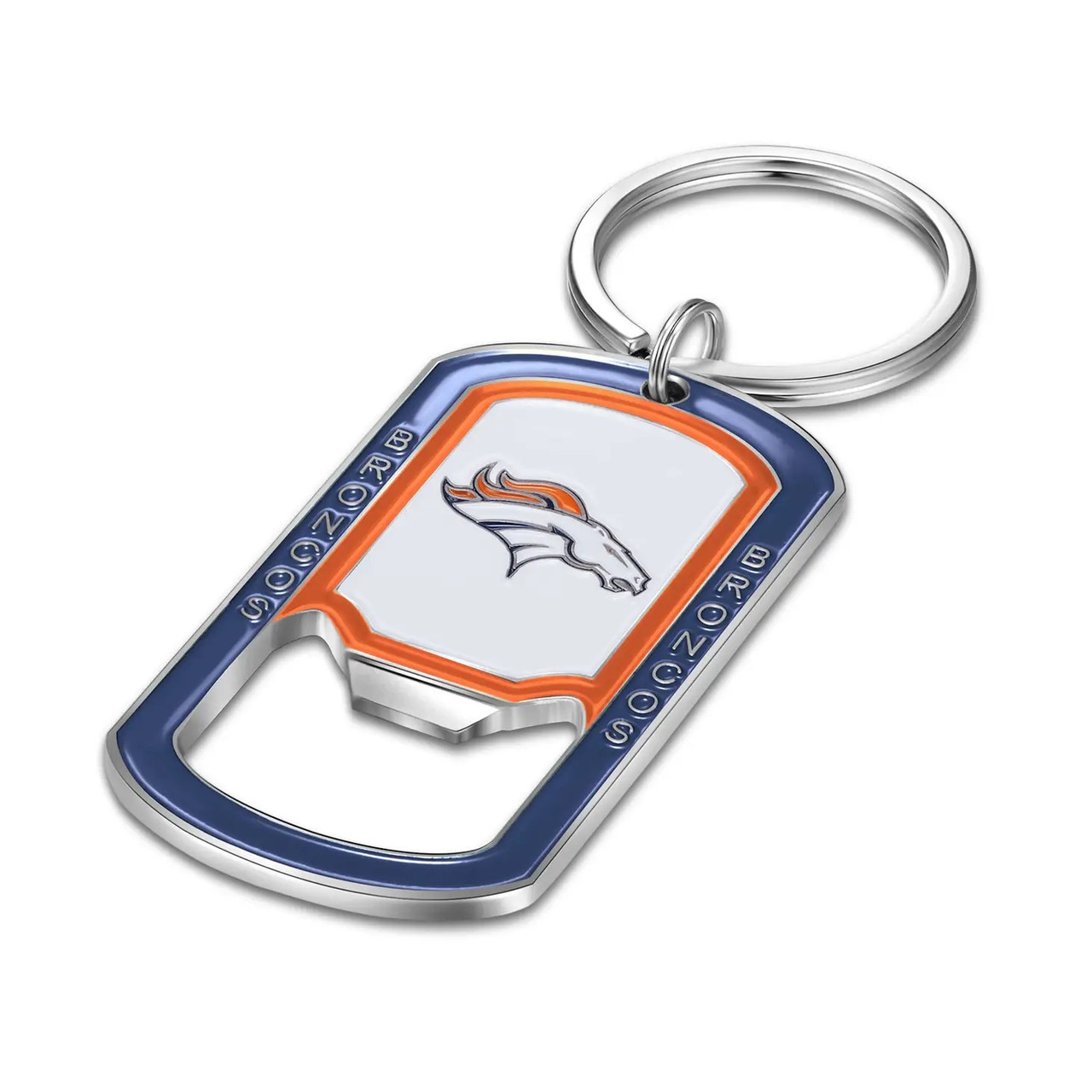 Denver Broncos NFL Stainless Steel Tag Key Chain - Dragon Sports