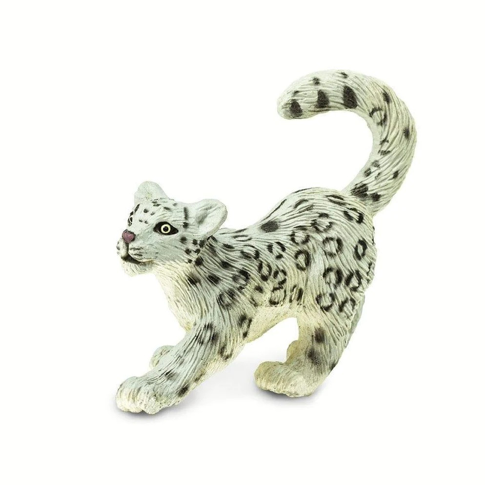 Snow Leopard Cub Toy Animal Figure - Wild Animals - Dragon Sports