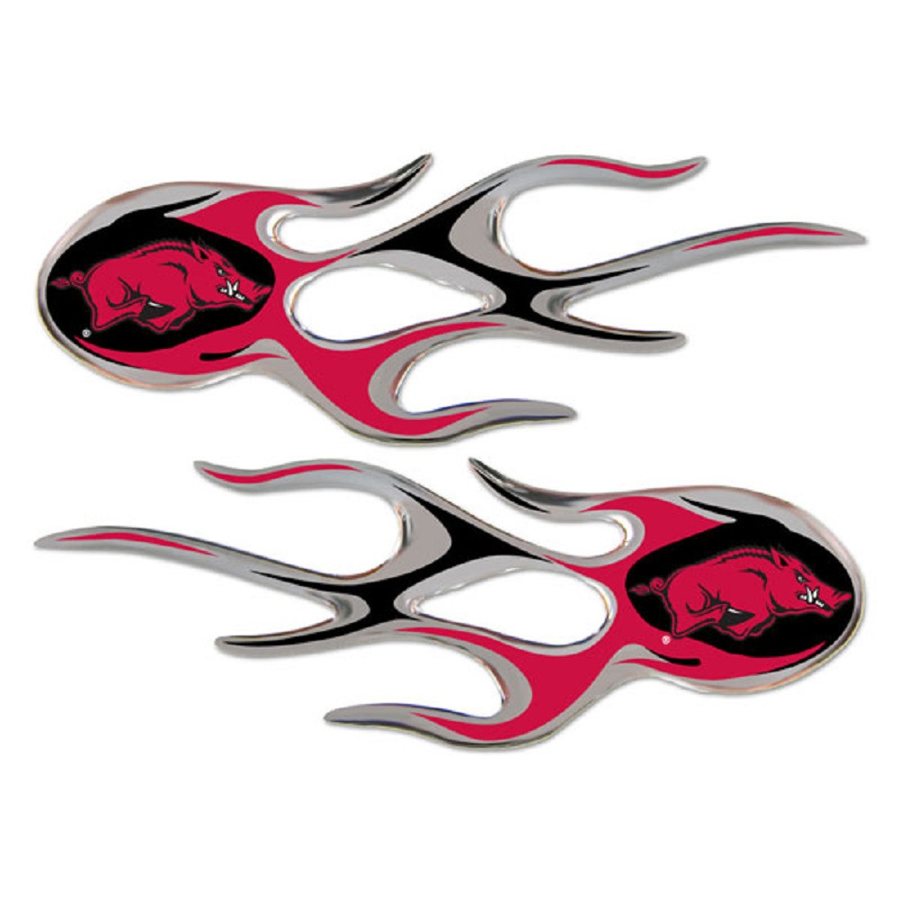 Arkansas Razorbacks NCAA Flame Emblem Decal - Dragon Sports