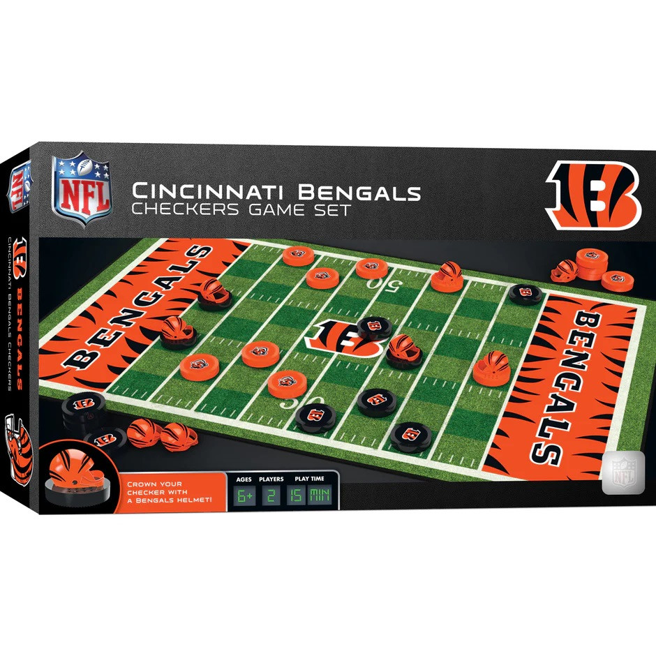 Cincinnati Bengals NFL Checkers Board Game - Dragon Sports
