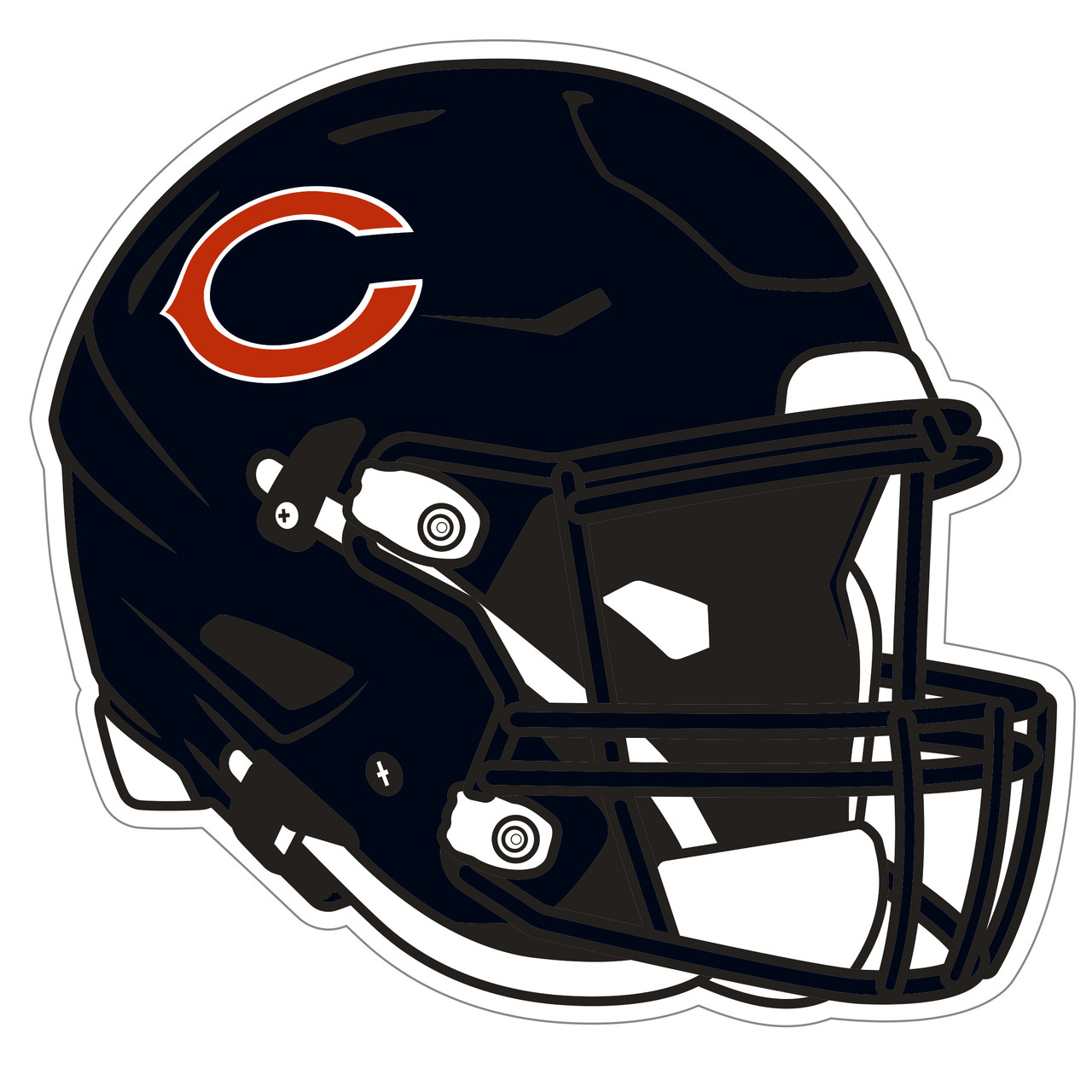 Chicago Bears NFL Helmet Decal Sticker - Dragon Sports