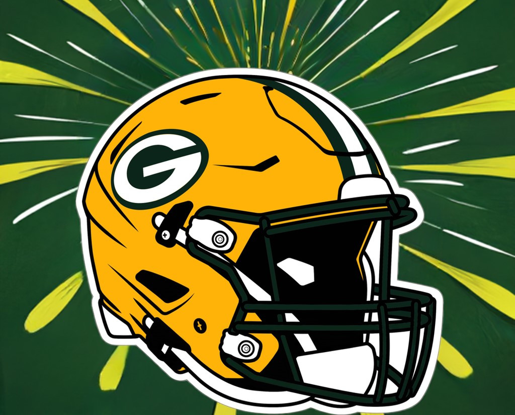 Green Bay Packers NFL Helmet Decal Sticker - Dragon Sports