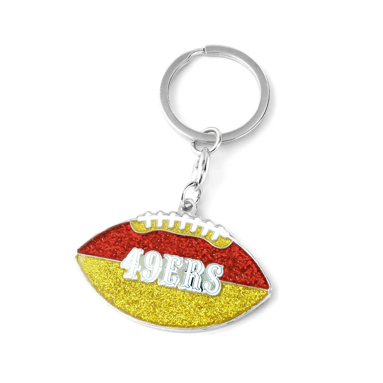 San Francisco 49ers NFL Glitter Key Chain - Dragon Sports