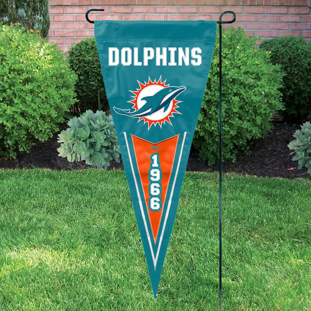 Miami Dolphins NFL Aqua Pennant Flag - Dragon Sports