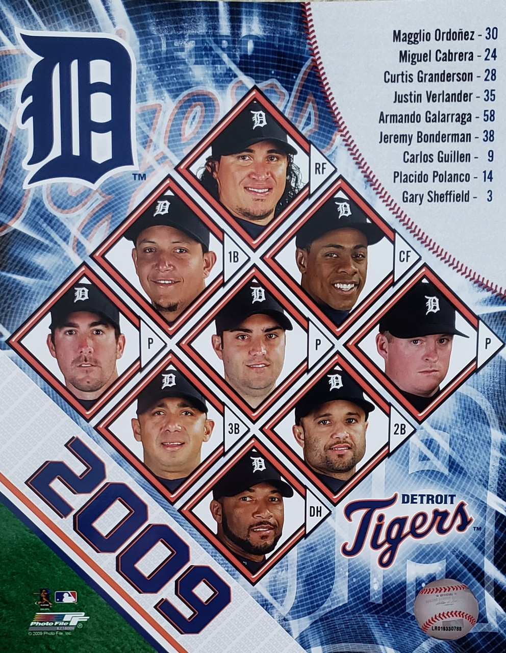 Detroit Tigers MLB 2009 Collage Photo - 8" x 10" - Dragon Sports