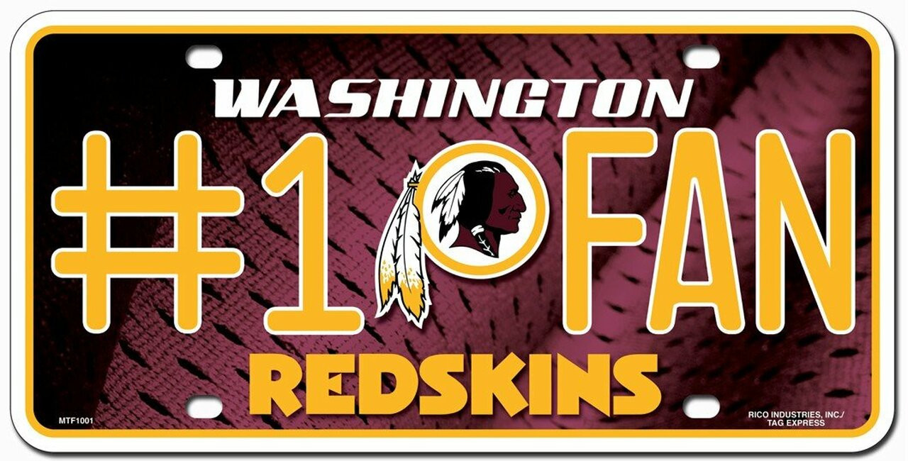 Washington Commanders NFL #1 Fan License Plate - Dragon Sports