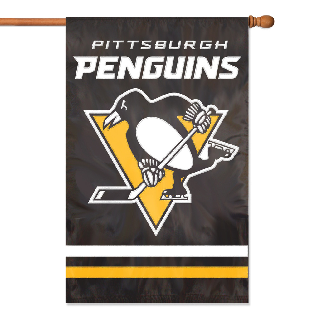Pittsburgh Penguins 2 Sided Vertical Banner Flag - Dragon Sports