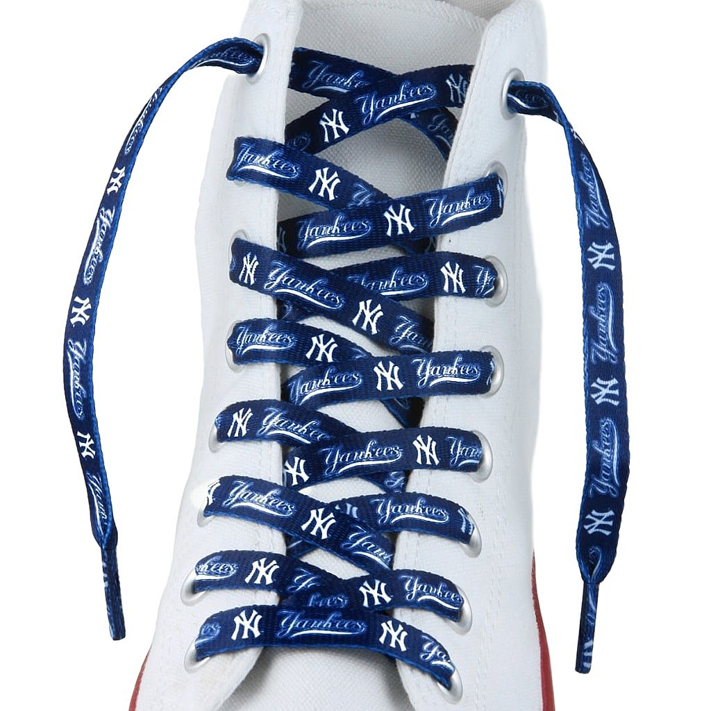 New York Yankees MLB Blue Logo & Wordmark Shoe Laces - Dragon Sports