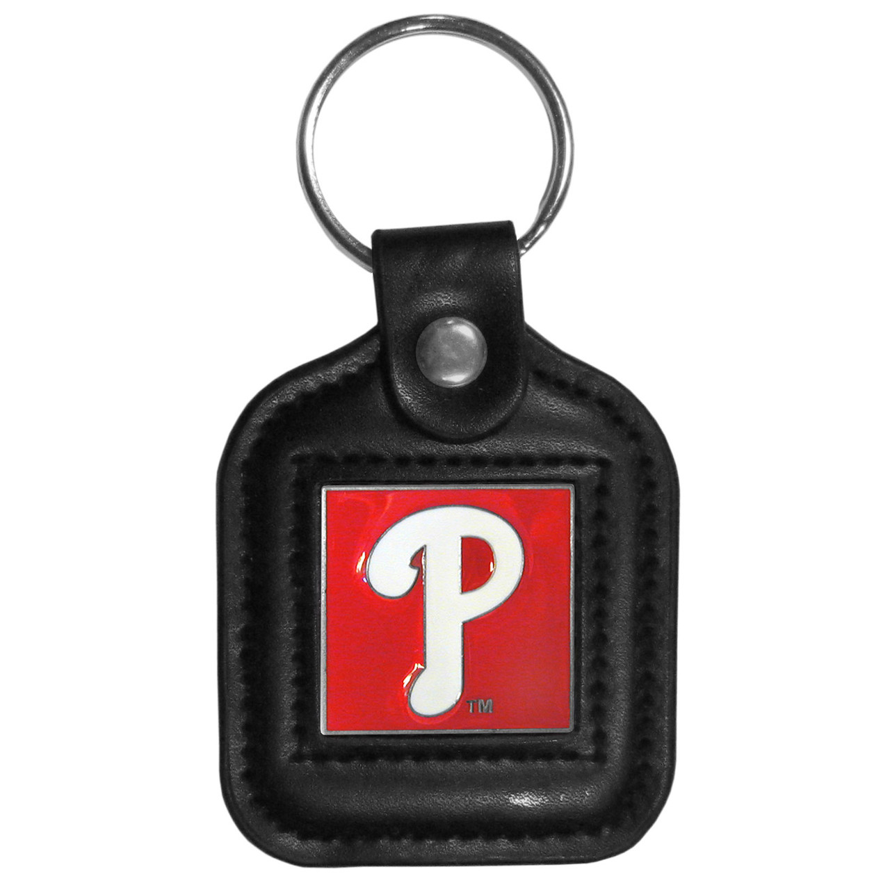 Philadelphia Phillies MLB Square Leather Key Chain Fob - Dragon Sports