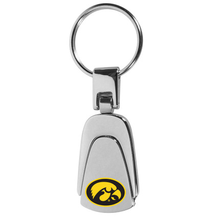 Iowa Hawkeyes Steel Teardop Key Chain Color - Dragon Sports