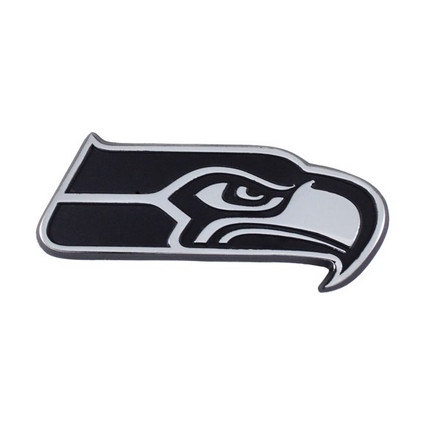 Seattle Seahawks Chrome Metal Emblem - Dragon Sports