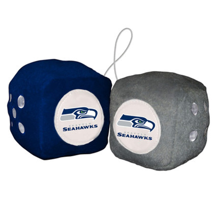 Seattle Seahawks NFL Plush Fuzzy Dice - Dragon Sports
