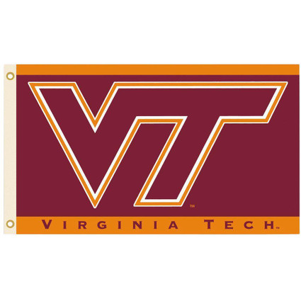Virginia Tech Hokies NCAA Wordmark Logo Flag - Dragon Sports