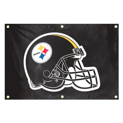 Pittsburgh Steelers NFL 2' x 3' Wall Banner – Helmet Logo Embroidered ...