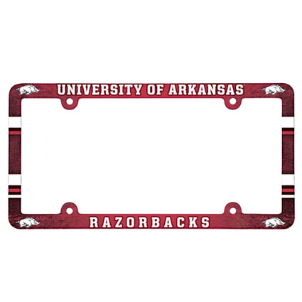 Arkansas Razorbacks NCAA Color License Plate Frame - Dragon Sports