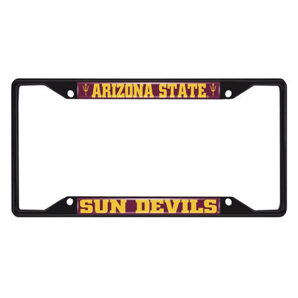 Arizona State Sun Devils Black Metal License Plate Frame - Dragon Sports