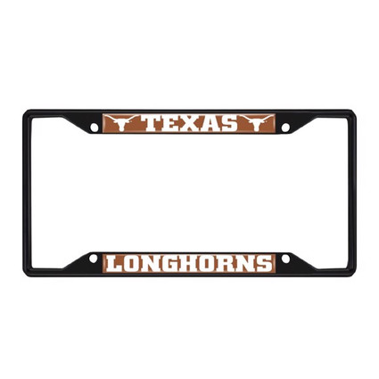 Texas Longhorns Black Metal License Plate Frame - Dragon Sports