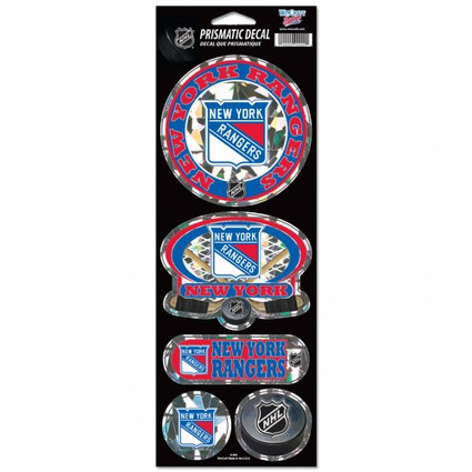 New York Rangers NHL Hockey Prismatic Decal Sticker Set - Dragon Sports