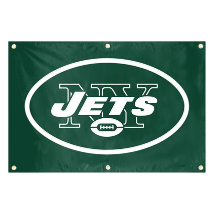 New York Jets NFL 2' x 3' Wall Banner – Logo Embroidered Nylon Flag ...