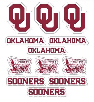 Oklahoma Sooners NCAA Team Logo Mini Decals - Dragon Sports