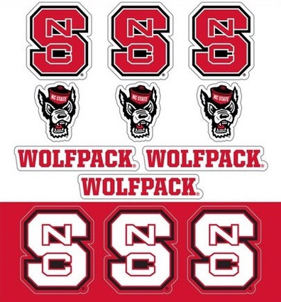 North Carolina State Wolfpack NCAA Team Logo Mini Decals - Dragon Sports