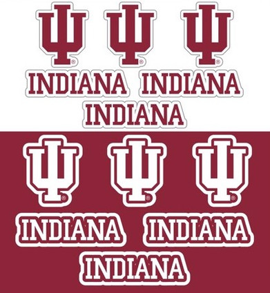 Indiana Hoosiers NCAA Team Logo Mini Decals - Dragon Sports