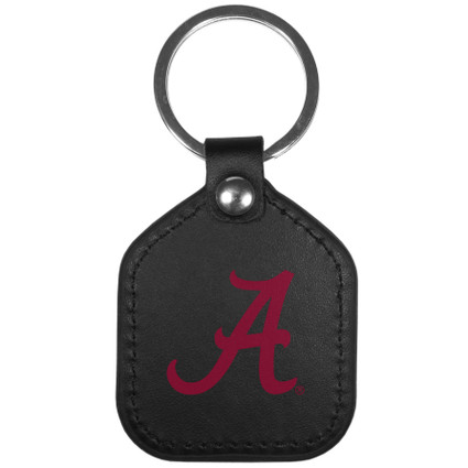 Alabama Crimson Tide NCAA Leather Square Key Chain - Dragon Sports