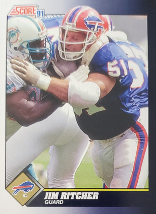 Jim Ritcher - Buffalo Bills - 1991 Score Card #474 - Dragon Sports